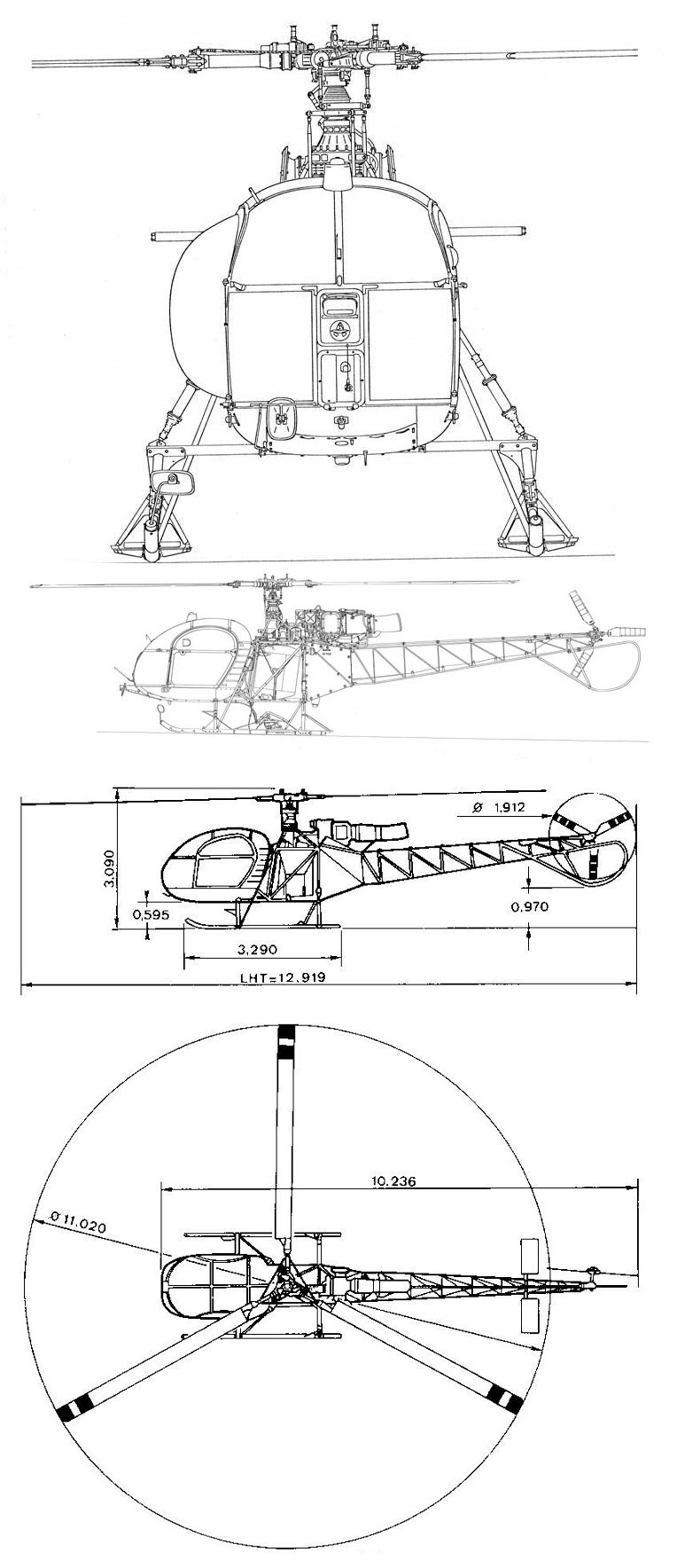Aerospatiale SA315B Lama helicopter